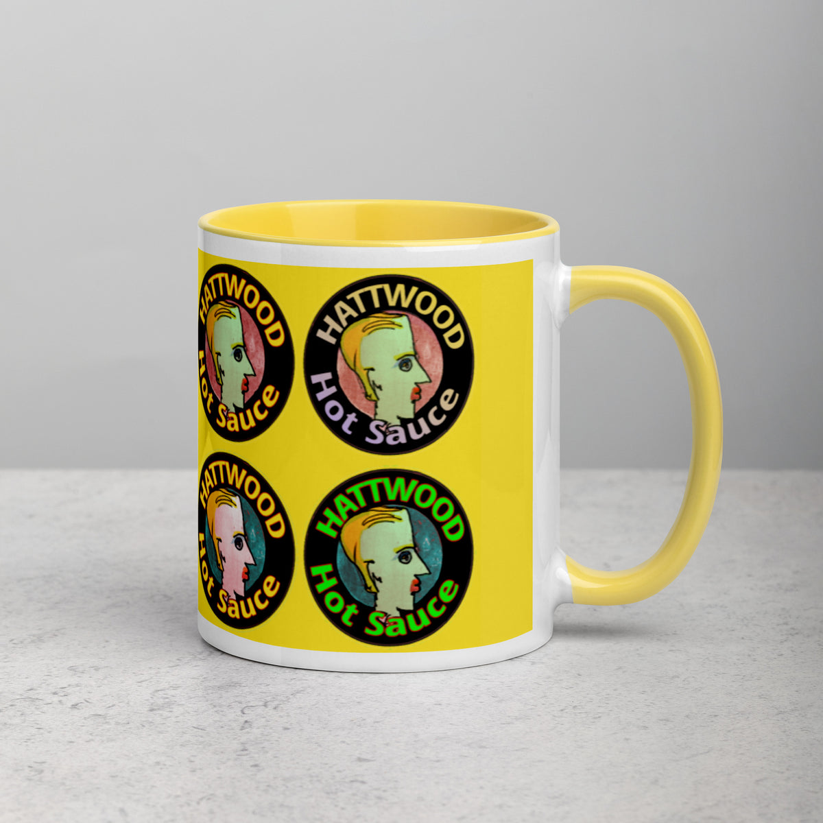Hattwood Pop-Art Mug with Color Inside. Warhol Variations ...
